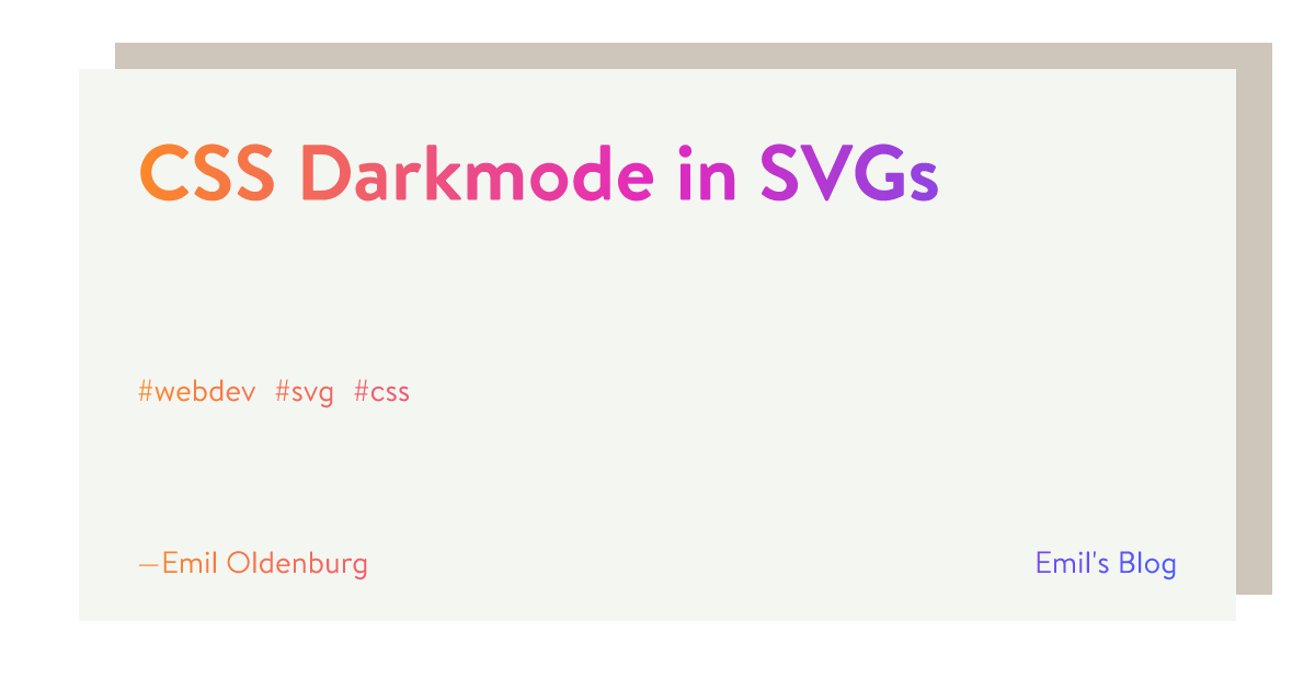 CSS Darkmode in SVGs